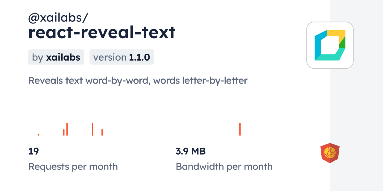 @xailabs/react-reveal-text CDN by jsDelivr - A CDN for npm and GitHub