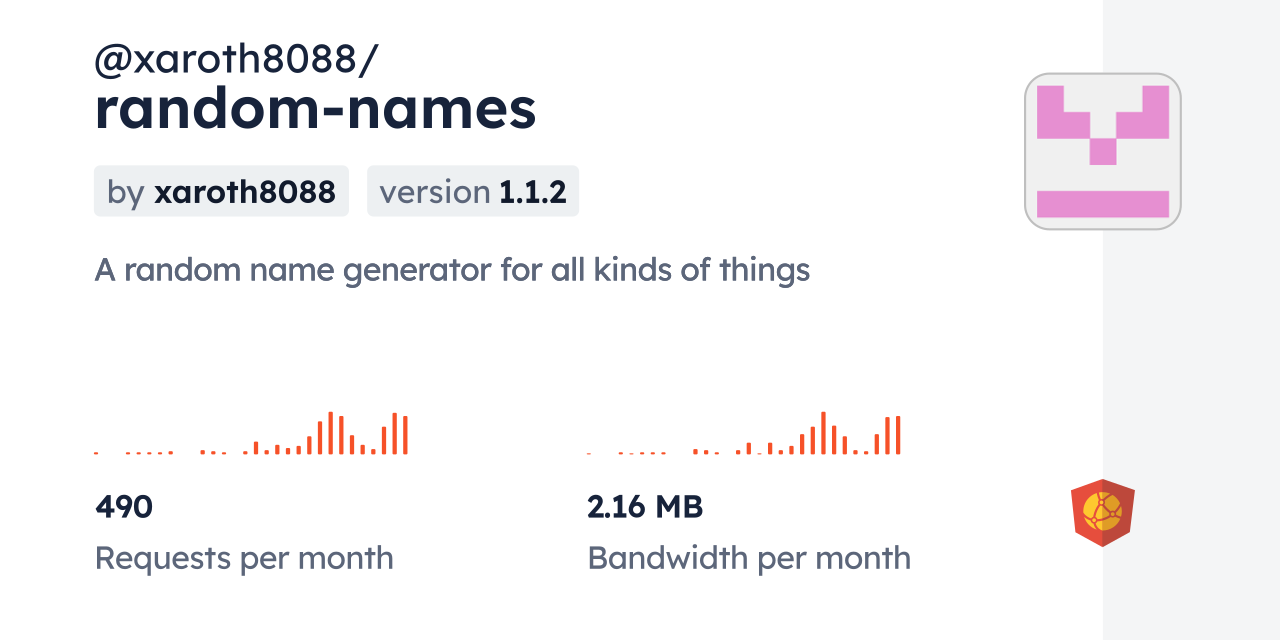 @xaroth8088/random-names CDN by jsDelivr - A CDN for npm and GitHub