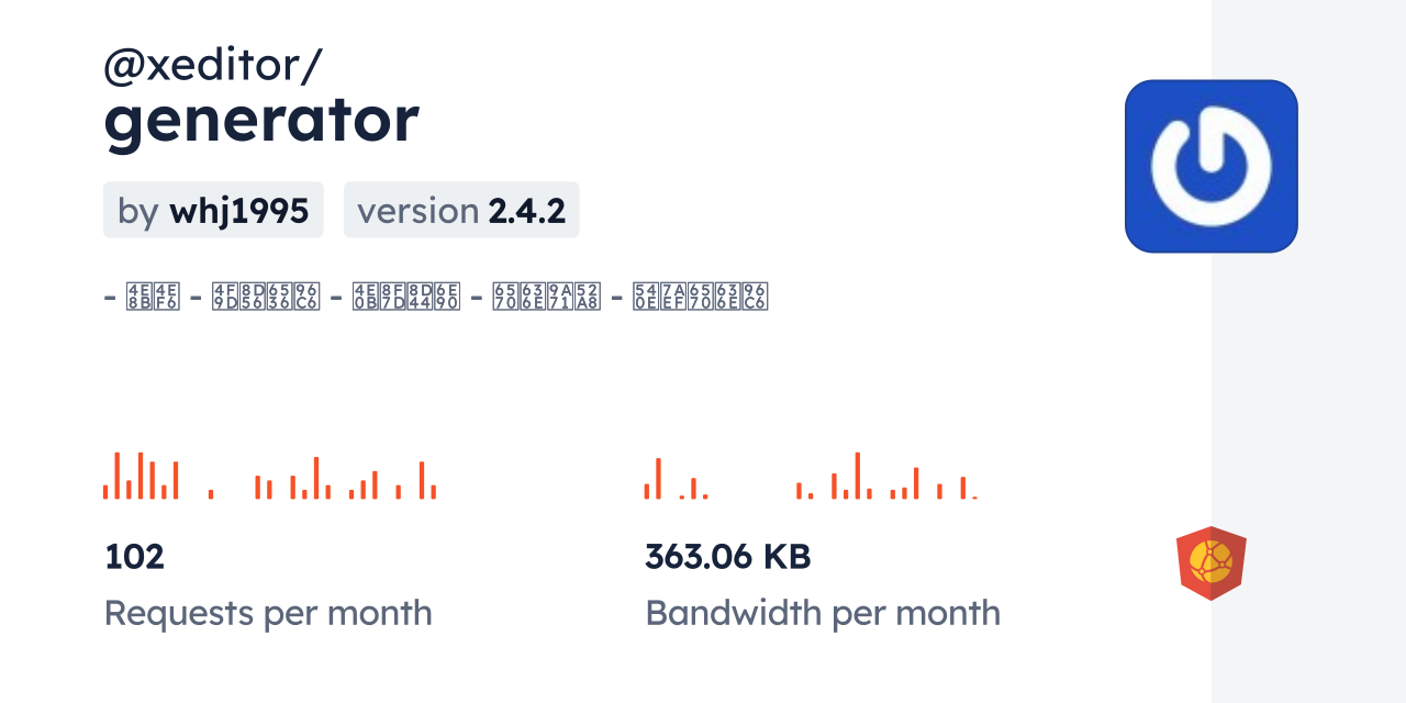 @xeditor/generator CDN by jsDelivr - A CDN for npm and GitHub