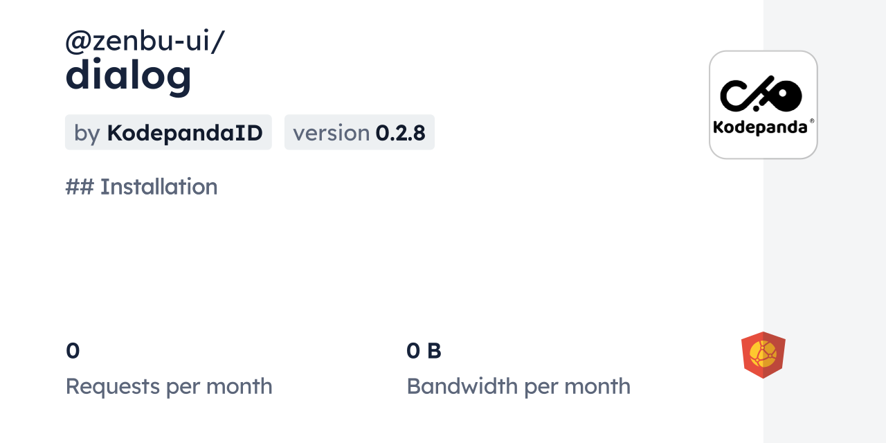 @zenbu-ui/dialog CDN by jsDelivr - A CDN for npm and GitHub
