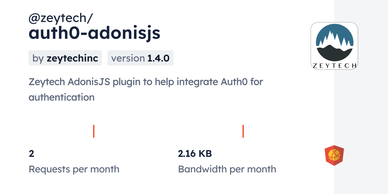 @zeytech/auth0-adonisjs CDN by jsDelivr - A CDN for npm and GitHub