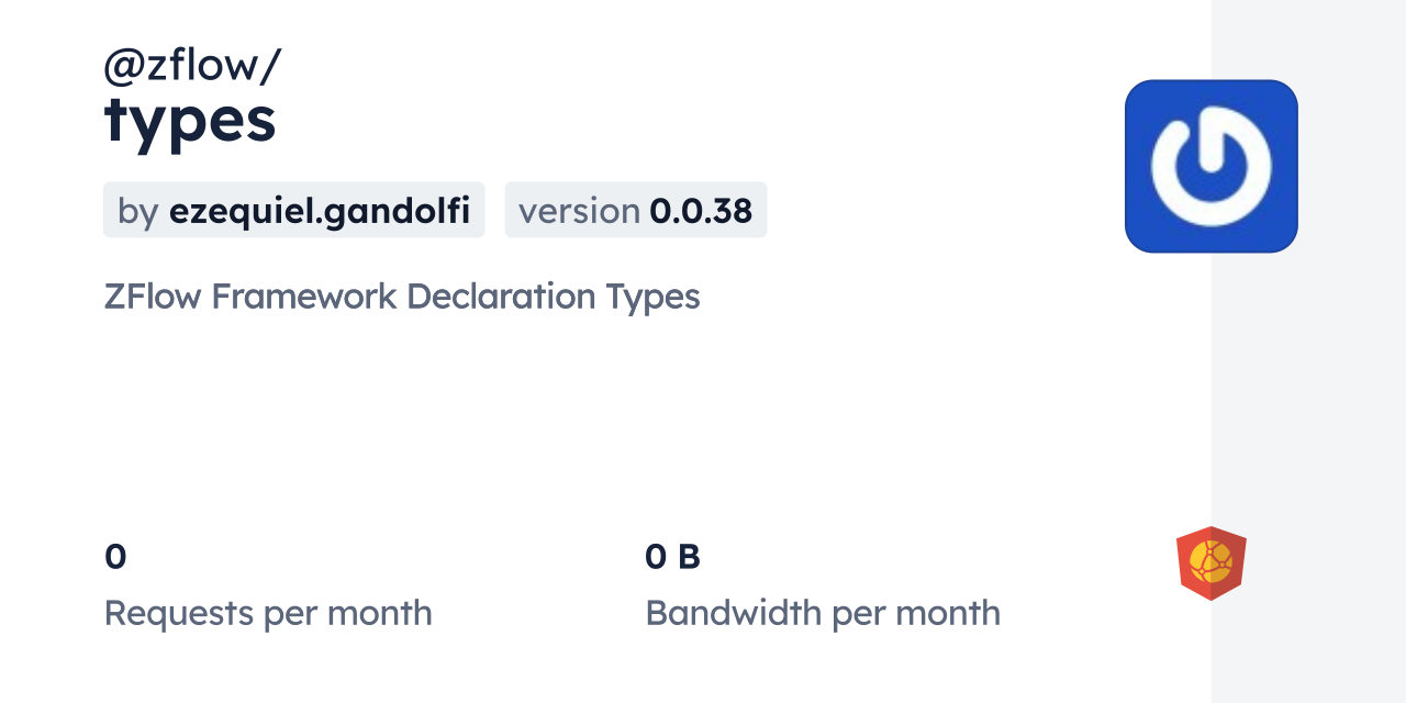 @zflow/types CDN by jsDelivr - A CDN for npm and GitHub