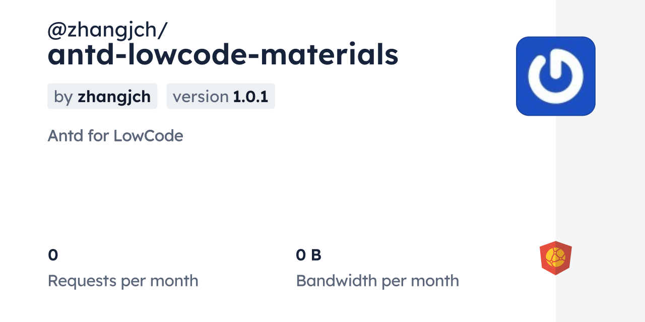 @zhangjch/antd-lowcode-materials CDN by jsDelivr - A CDN for npm and GitHub