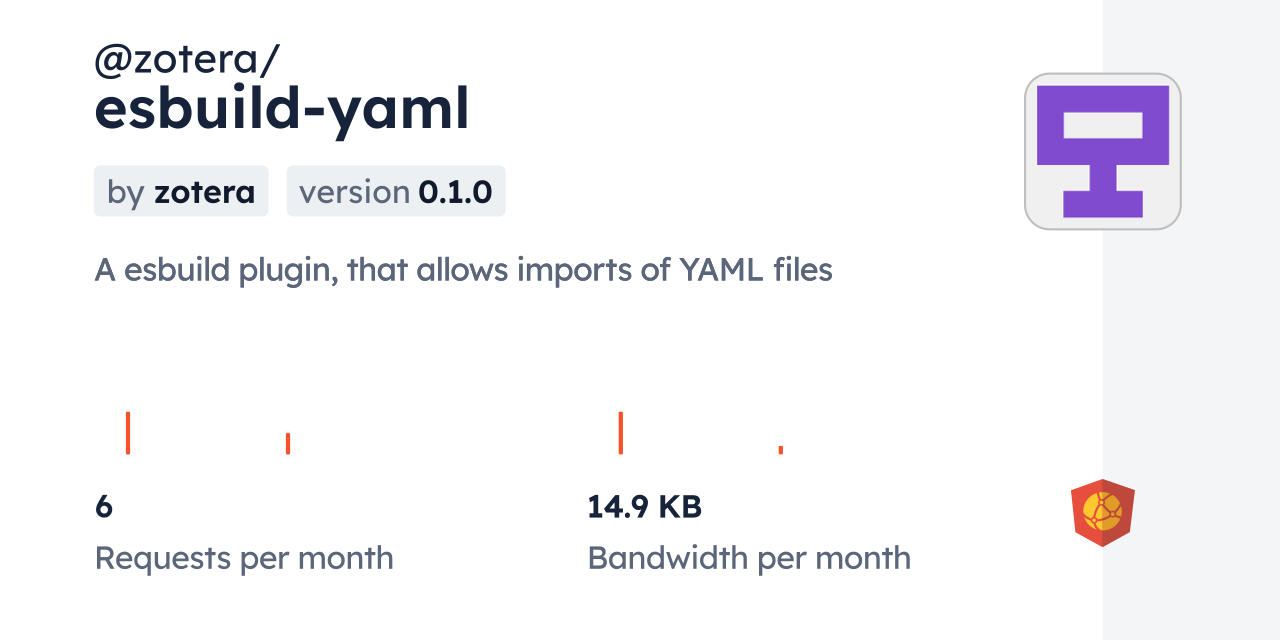 @zotera/esbuild-yaml CDN by jsDelivr - A CDN for npm and GitHub