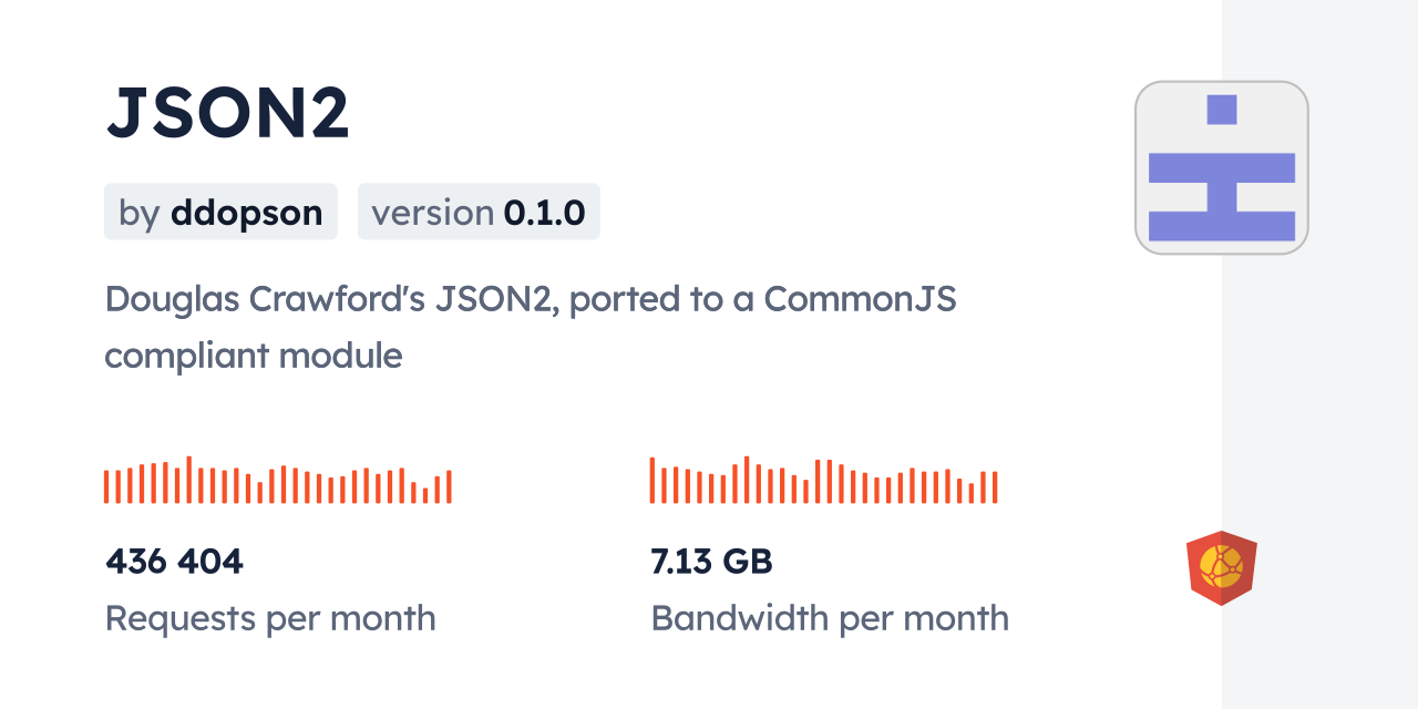 JSON2 CDN by jsDelivr - A CDN for npm and GitHub