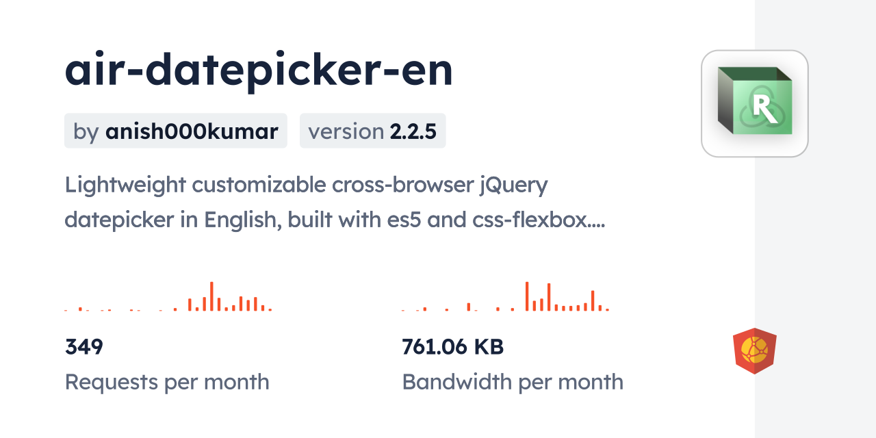 air-datepicker-en CDN by jsDelivr - A CDN for npm and GitHub