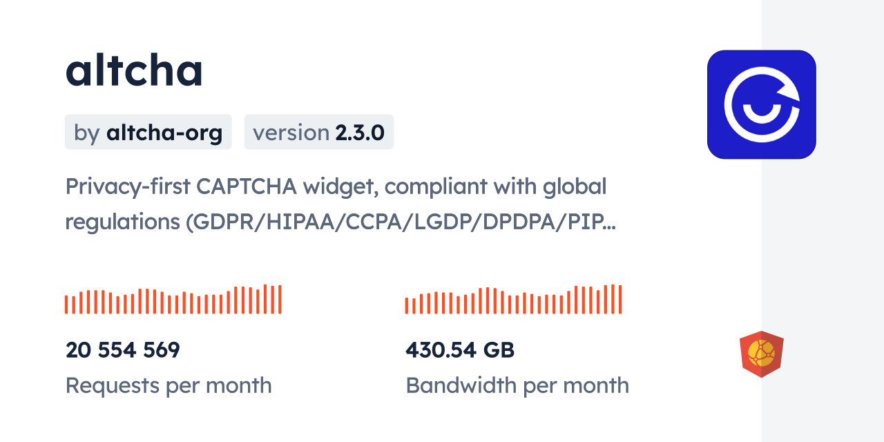 altcha CDN by jsDelivr - A CDN for npm and GitHub