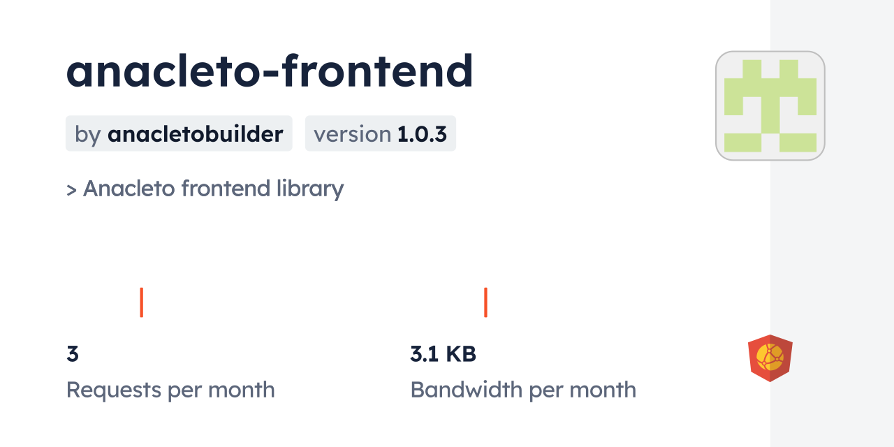 anacleto-frontend CDN by jsDelivr - A CDN for npm and GitHub