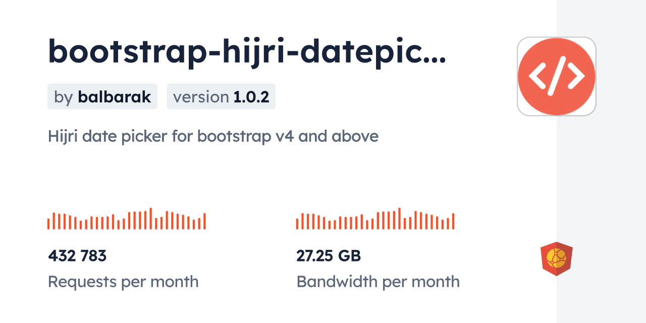 bootstrap-hijri-datepicker CDN by jsDelivr - A CDN for npm and GitHub