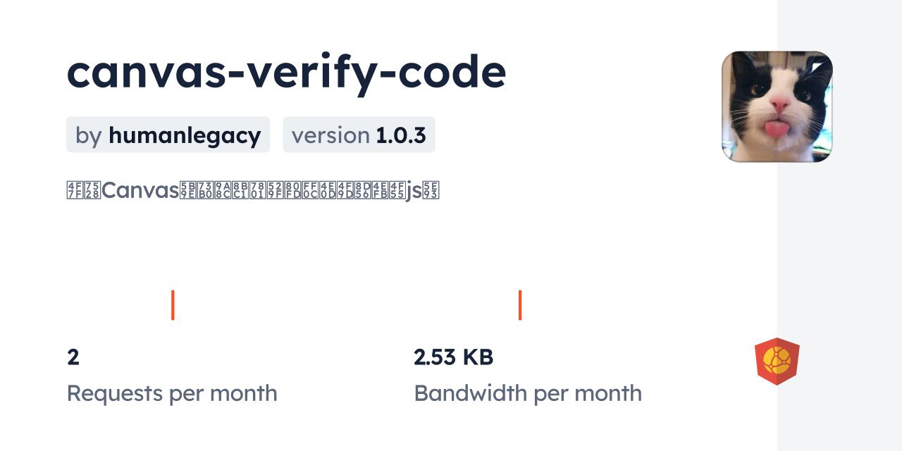 canvas-verify-code CDN by jsDelivr - A CDN for npm and GitHub