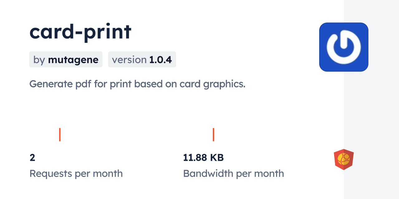 card-print CDN by jsDelivr - A CDN for npm and GitHub