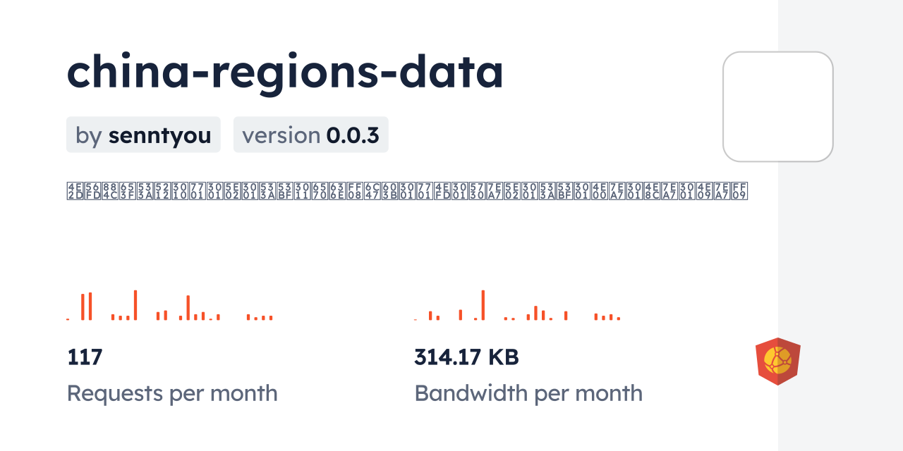 china-regions-data CDN by jsDelivr - A CDN for npm and GitHub