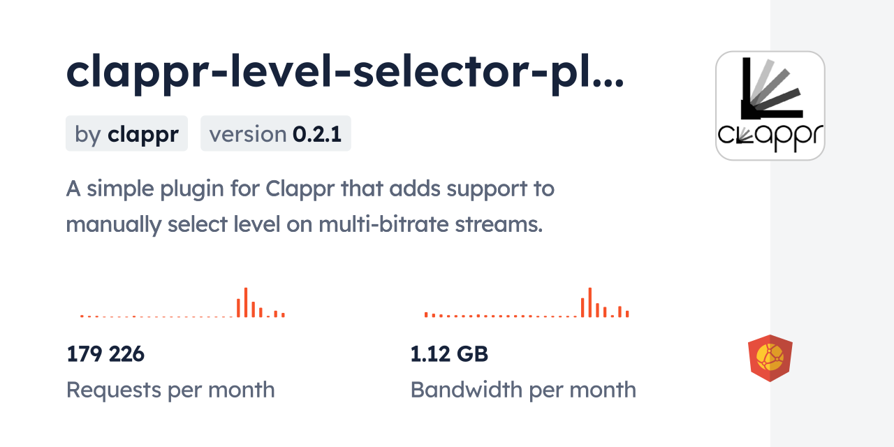 clappr-level-selector-plugin CDN by jsDelivr - A CDN for npm and GitHub