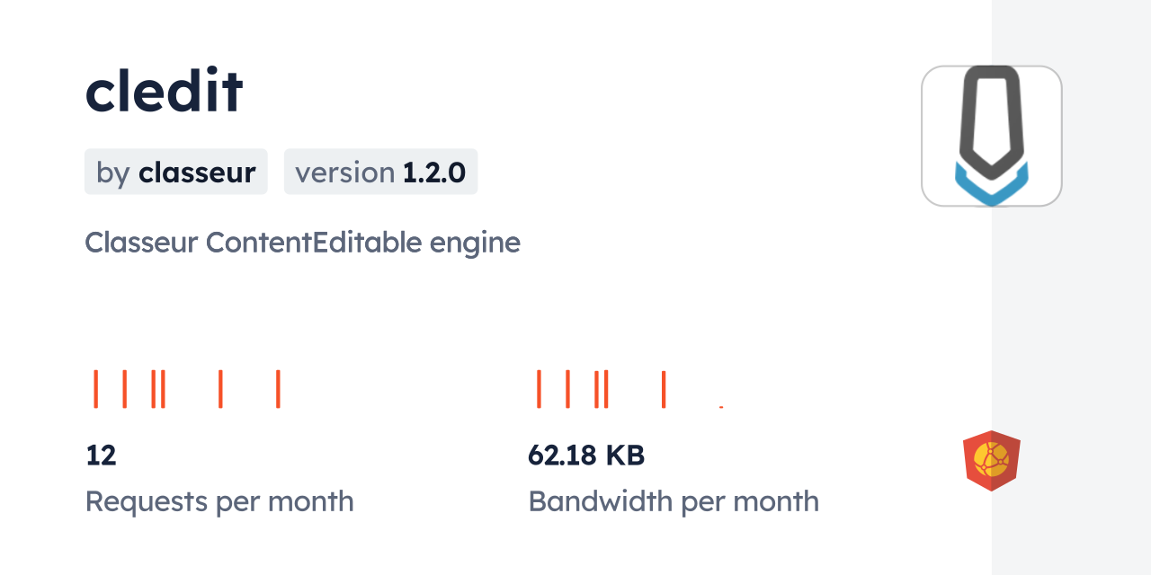 cledit CDN by jsDelivr - A CDN for npm and GitHub