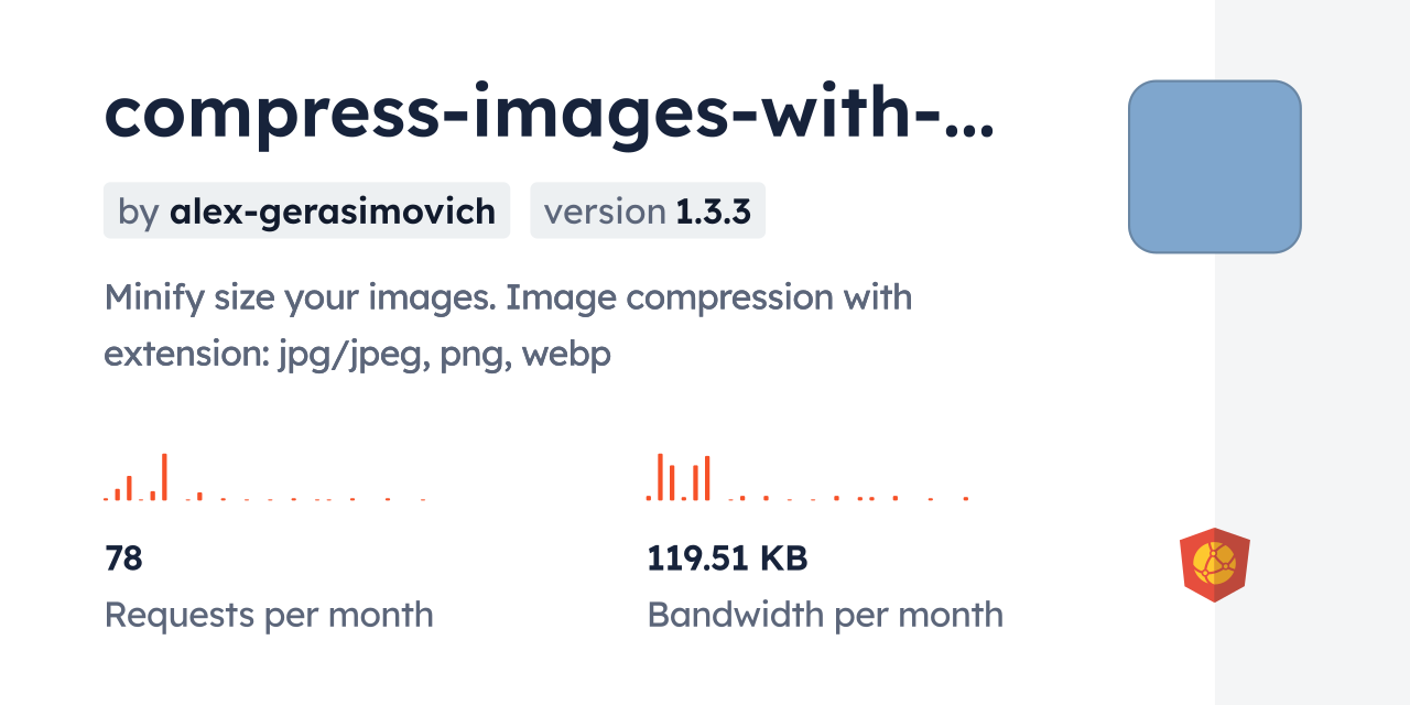 compress-images-with-sharp CDN by jsDelivr - A CDN for npm and GitHub