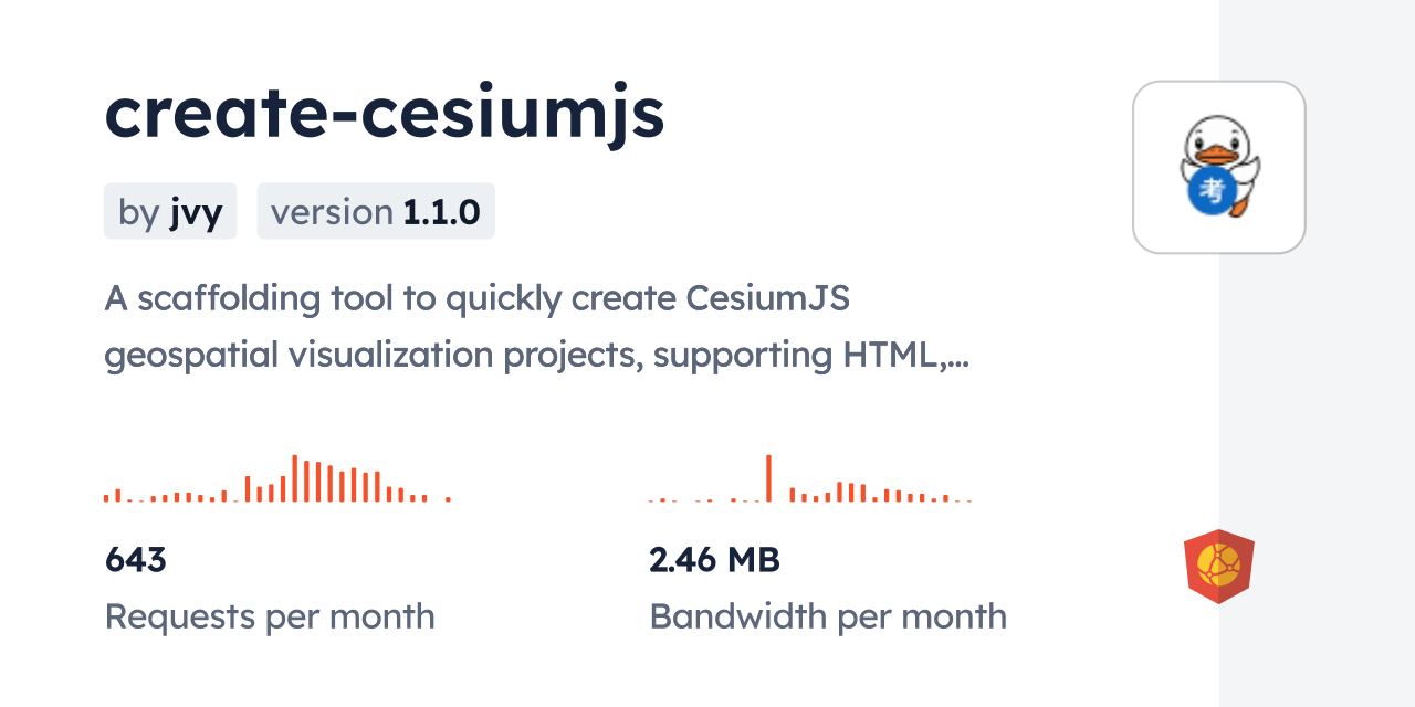 create-cesiumjs CDN by jsDelivr - A CDN for npm and GitHub