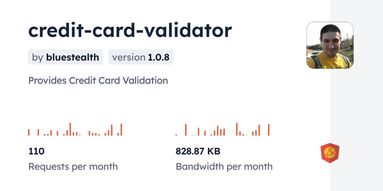 credit-card-validator CDN by jsDelivr - A CDN for npm and GitHub