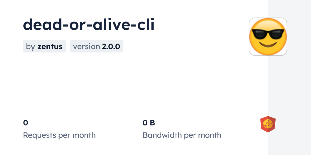 dead-or-alive-cli CDN by jsDelivr - A CDN for npm and GitHub