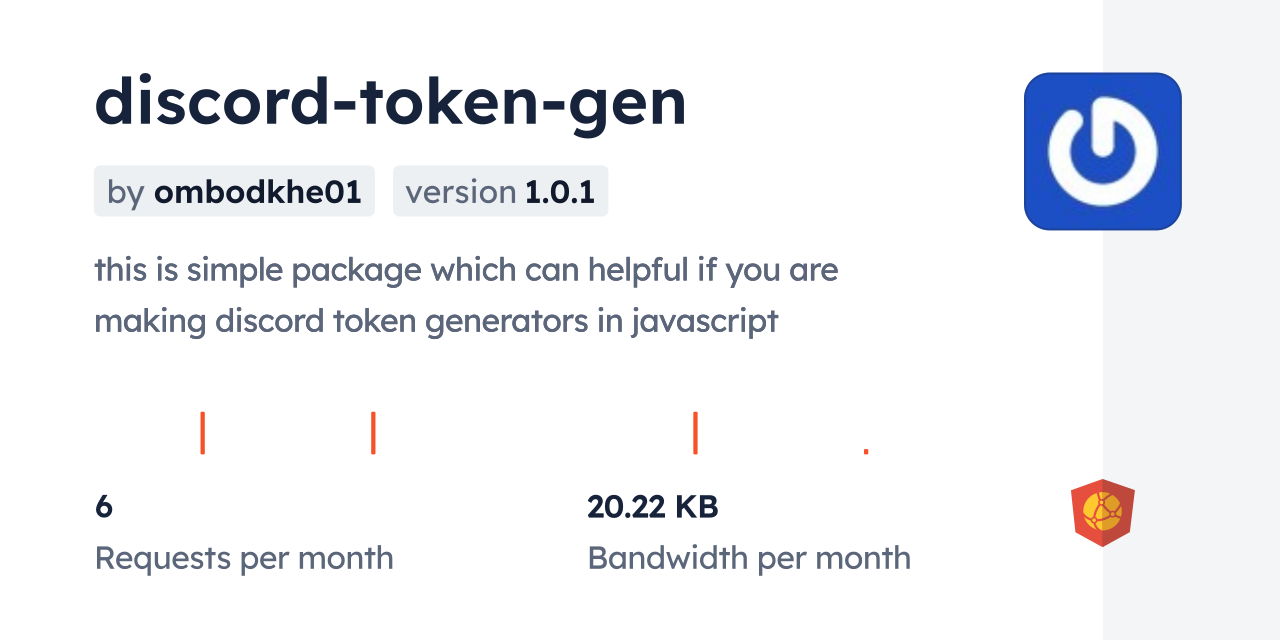 discord-token-gen CDN by jsDelivr - A CDN for npm and GitHub