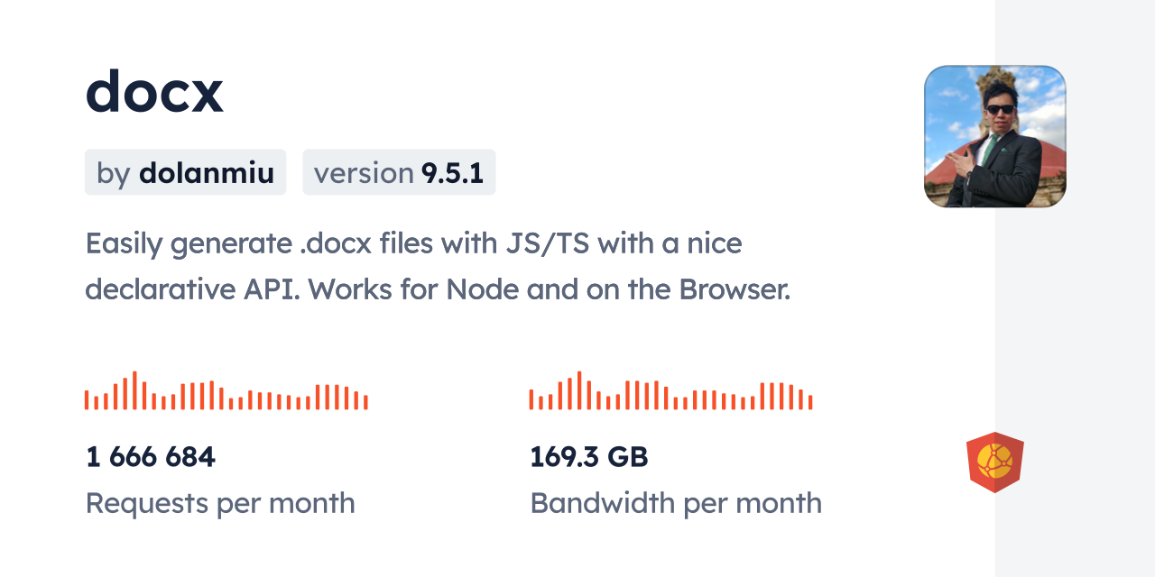 docx CDN by jsDelivr - A CDN for npm and GitHub
