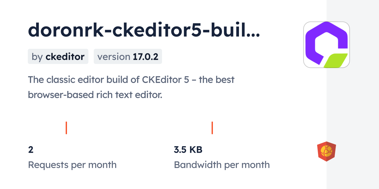 doronrk-ckeditor5-build-classic-collab CDN by jsDelivr - A CDN for npm and GitHub