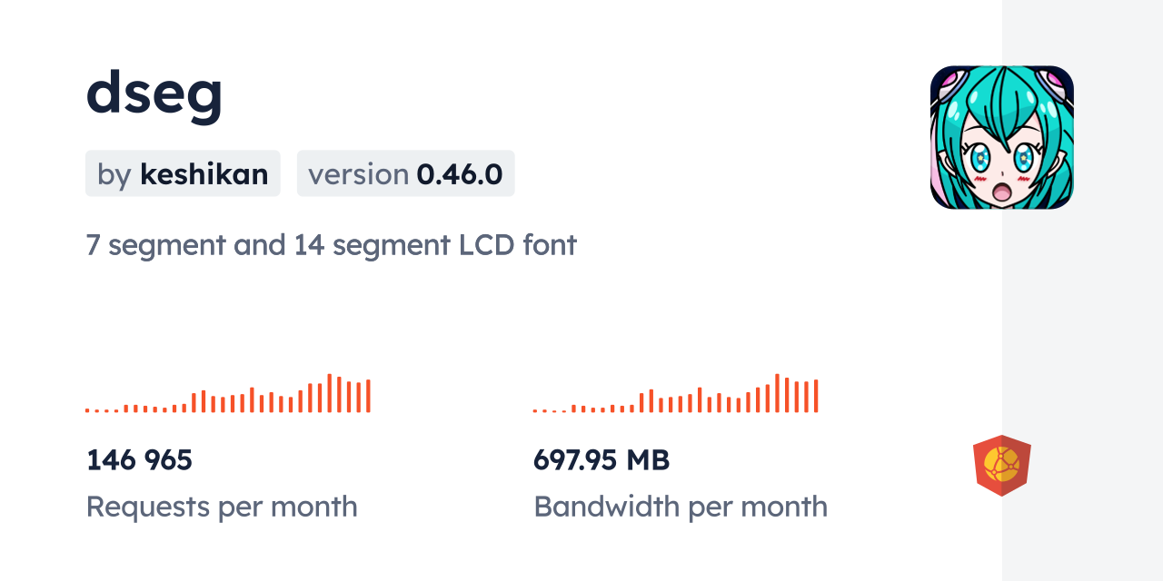 dseg CDN by jsDelivr - A CDN for npm and GitHub