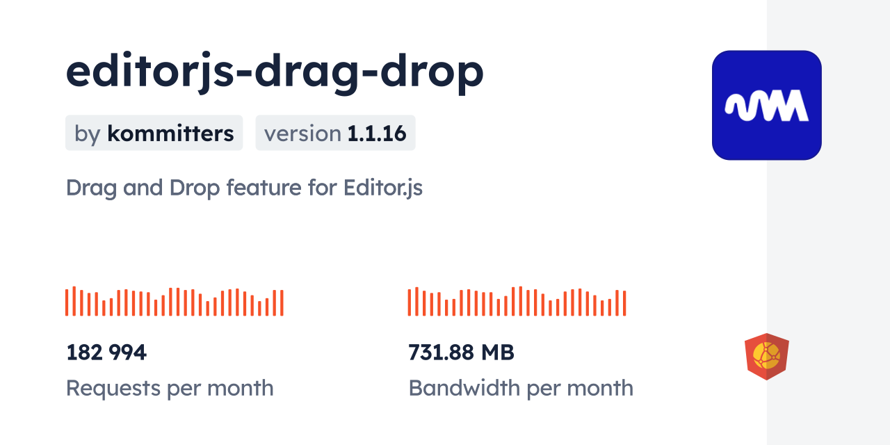 editorjs-drag-drop CDN by jsDelivr - A CDN for npm and GitHub
