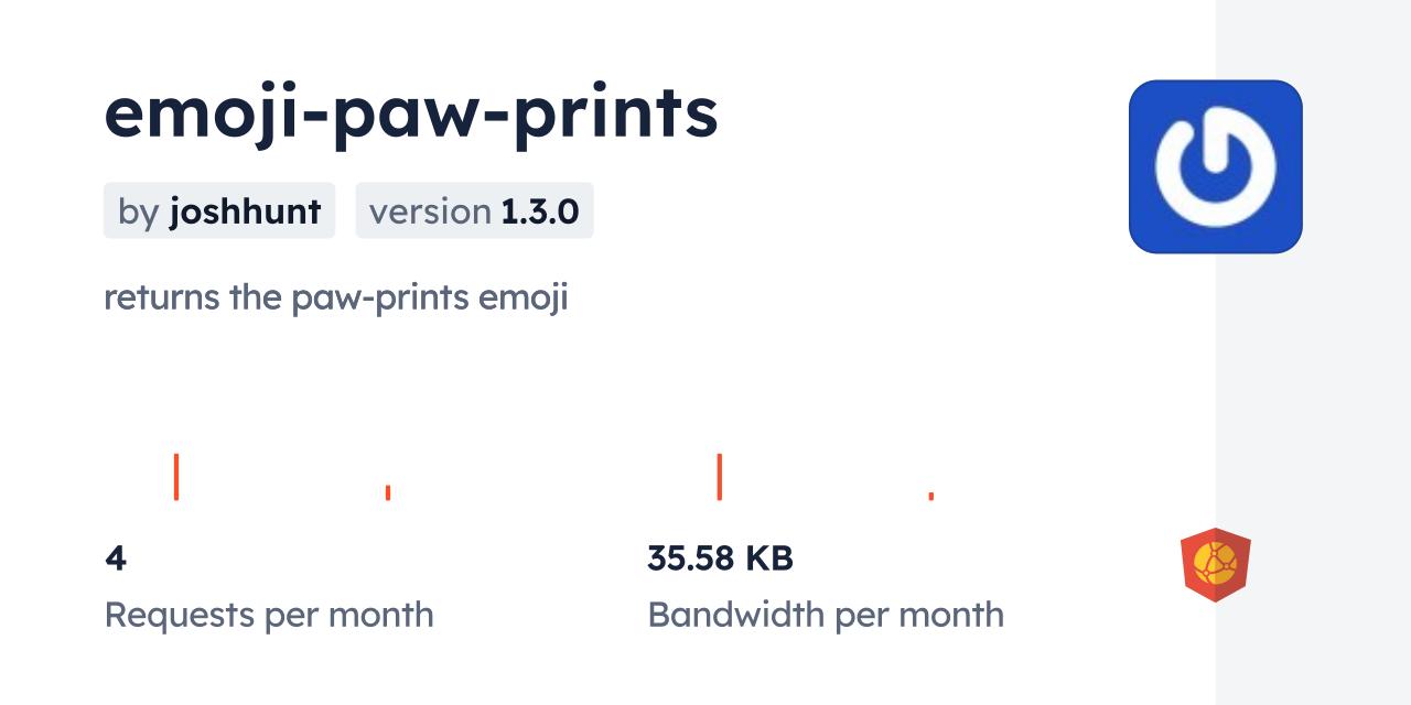 emoji-paw-prints CDN by jsDelivr - A CDN for npm and GitHub