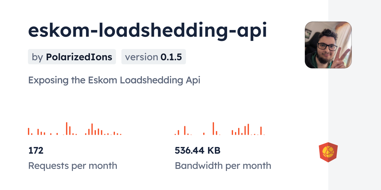 eskom-loadshedding-api CDN by jsDelivr - A CDN for npm and GitHub