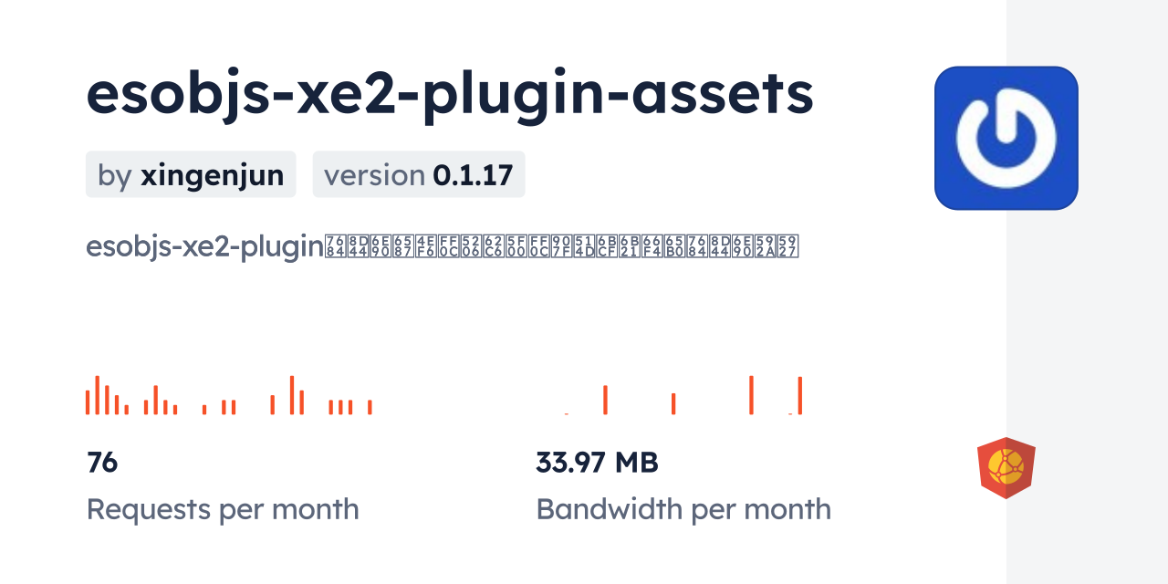 esobjs-xe2-plugin-assets CDN by jsDelivr - A CDN for npm and GitHub