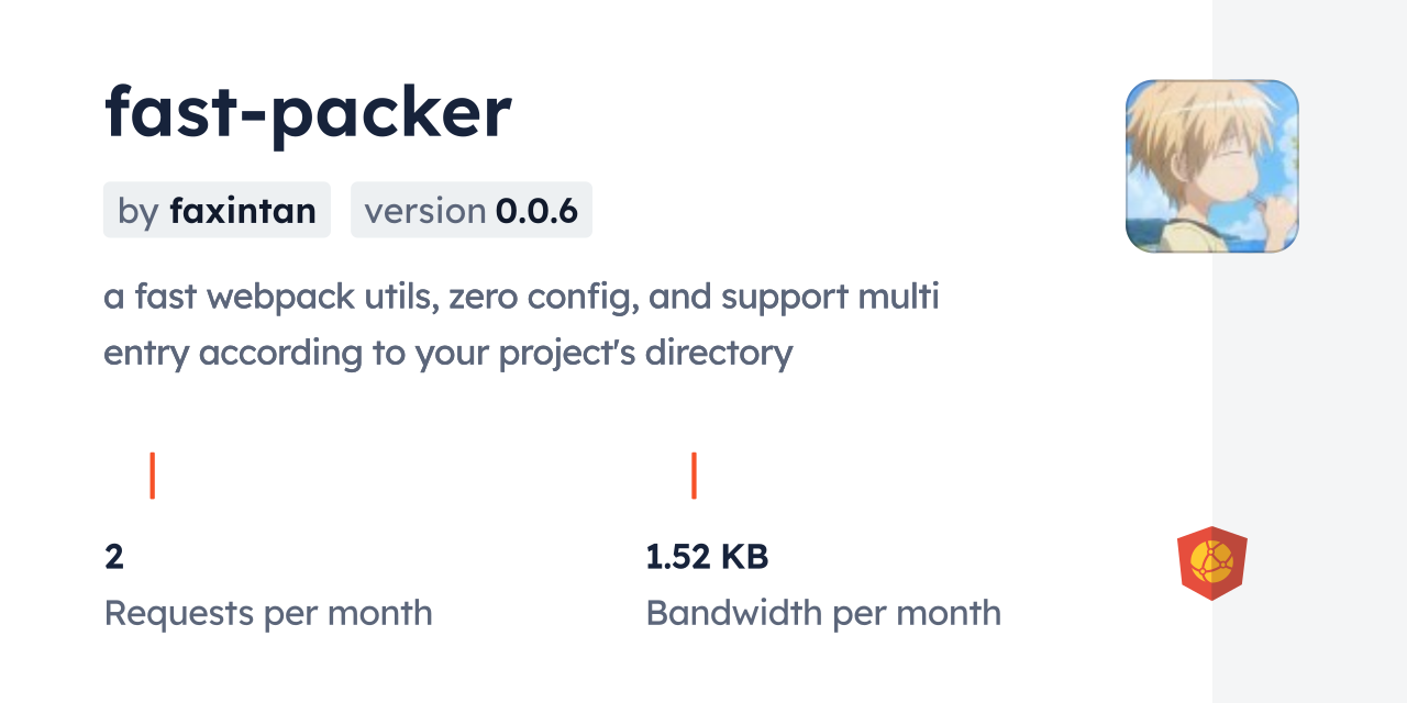 fast-packer CDN by jsDelivr - A CDN for npm and GitHub