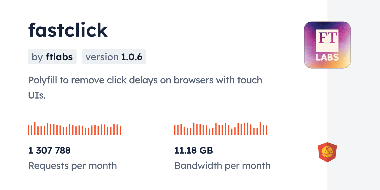 fastclick CDN by jsDelivr - A CDN for npm and GitHub