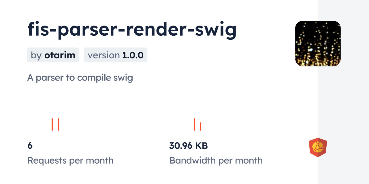 fis-parser-render-swig CDN by jsDelivr - A CDN for npm and GitHub