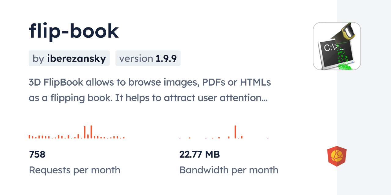 flip-book CDN by jsDelivr - A CDN for npm and GitHub