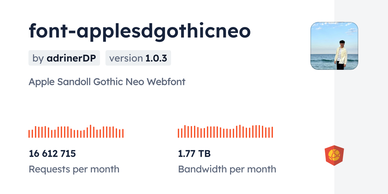 font-applesdgothicneo CDN by jsDelivr - A CDN for npm and GitHub
