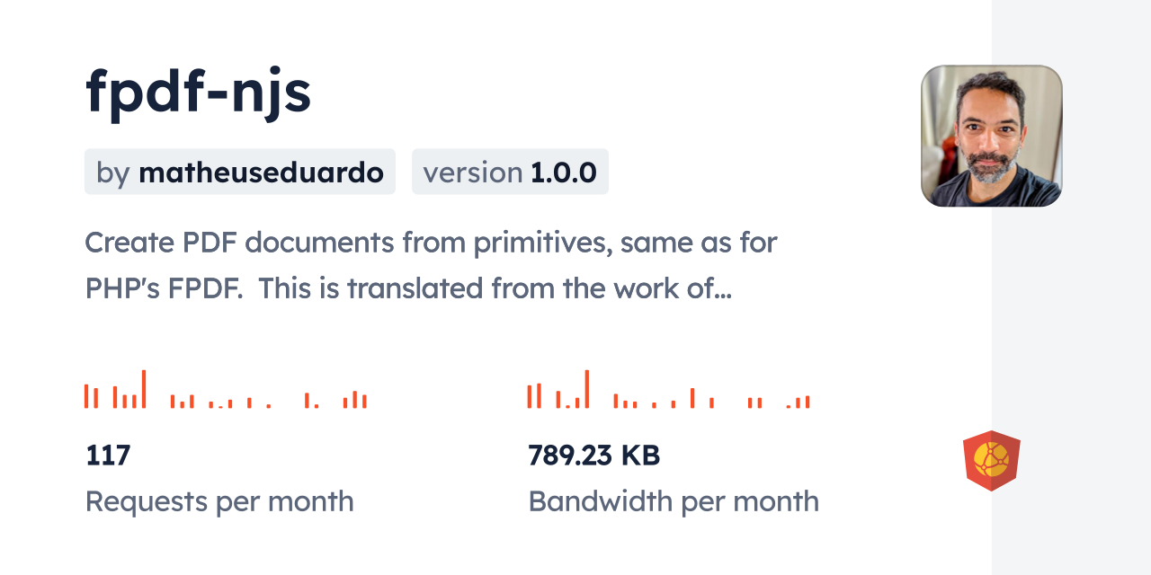 fpdf-njs CDN by jsDelivr - A CDN for npm and GitHub