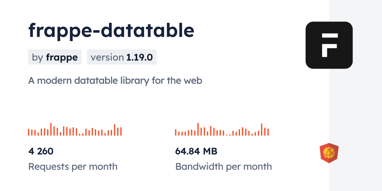 frappe-datatable CDN by jsDelivr - A CDN for npm and GitHub