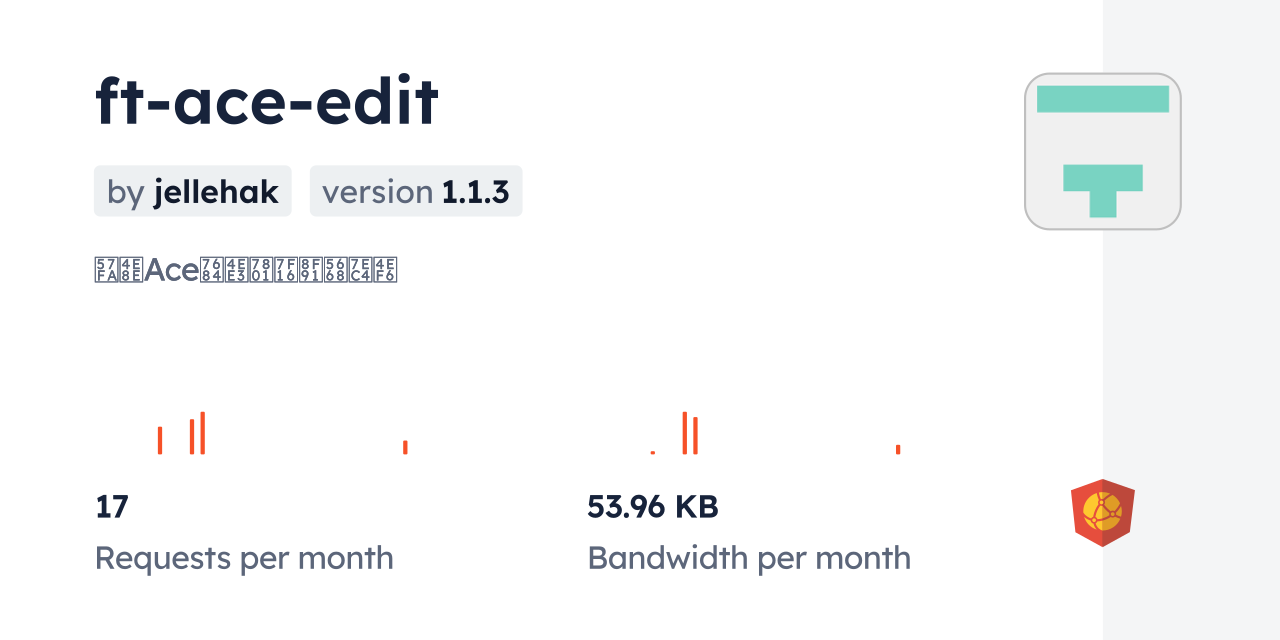 ft-ace-edit CDN by jsDelivr - A CDN for npm and GitHub