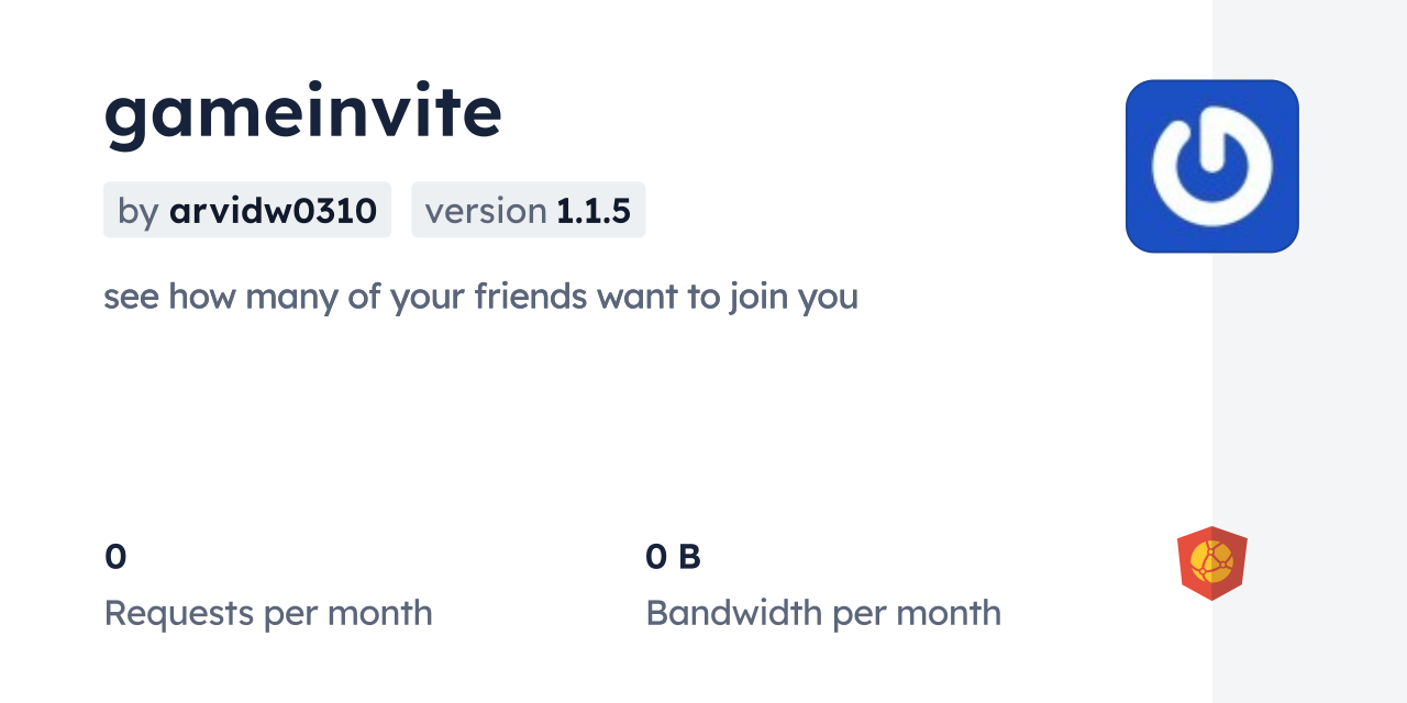 gameinvite CDN by jsDelivr - A CDN for npm and GitHub