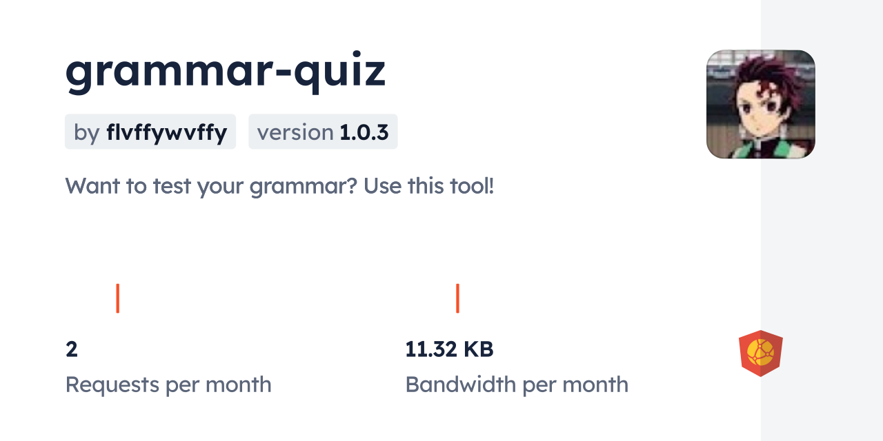 grammar-quiz CDN by jsDelivr - A CDN for npm and GitHub