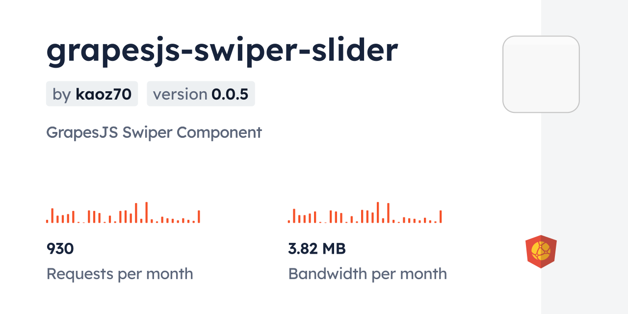 grapesjs-swiper-slider CDN by jsDelivr - A CDN for npm and GitHub