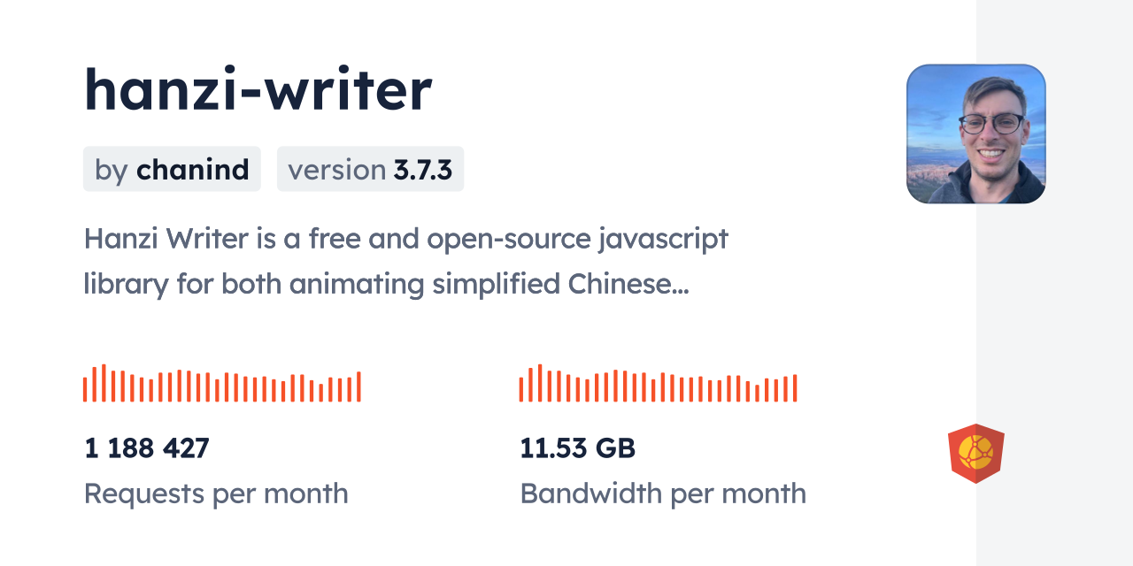 hanzi-writer CDN by jsDelivr - A CDN for npm and GitHub