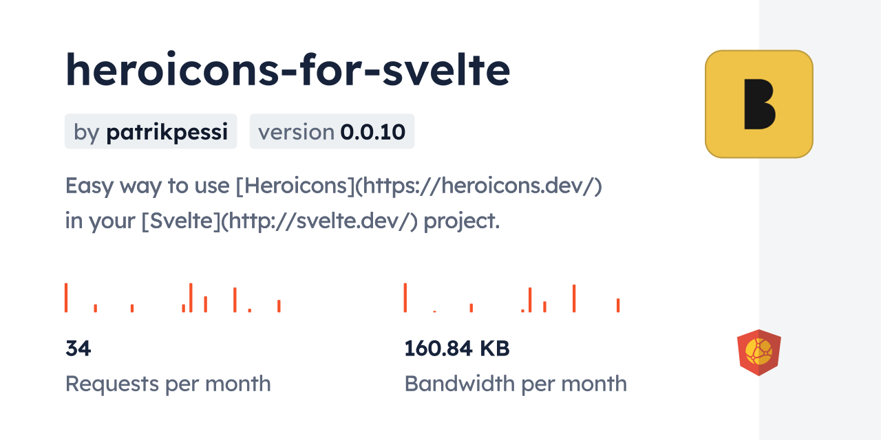 heroicons-for-svelte CDN by jsDelivr - A CDN for npm and GitHub