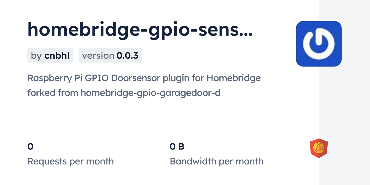 homebridge-gpio-sensor-door CDN by jsDelivr - A CDN for npm and GitHub