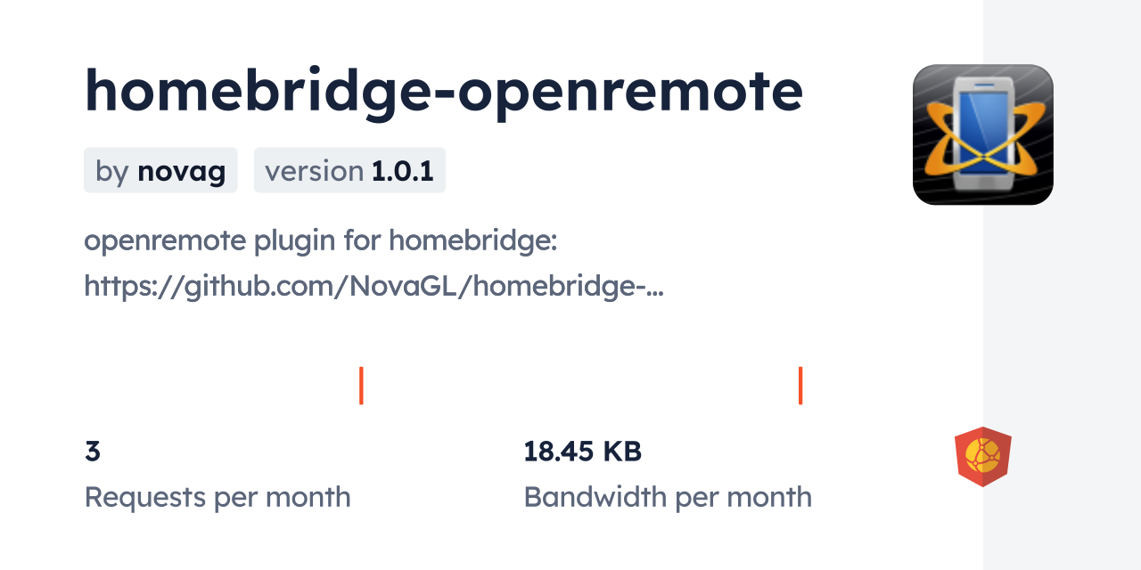 homebridge-openremote CDN by jsDelivr - A CDN for npm and GitHub