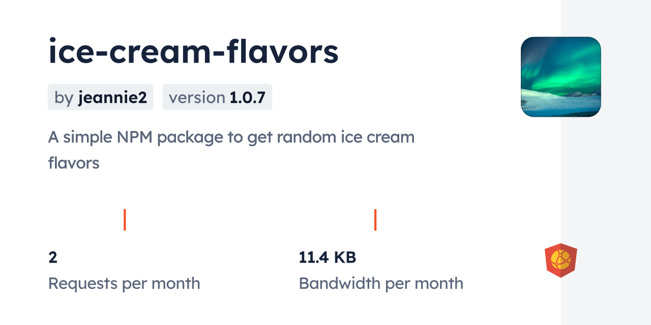 ice-cream-flavors CDN by jsDelivr - A CDN for npm and GitHub