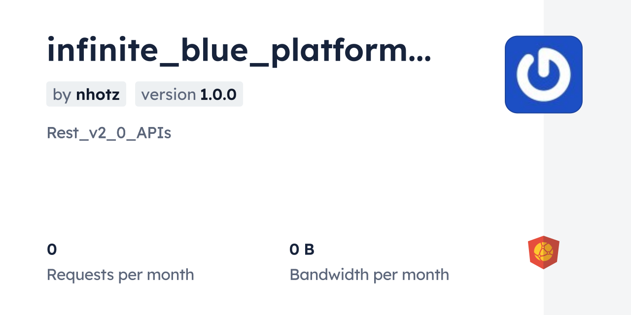 infinite_blue_platform_rest_v20 CDN by jsDelivr - A CDN for npm and GitHub