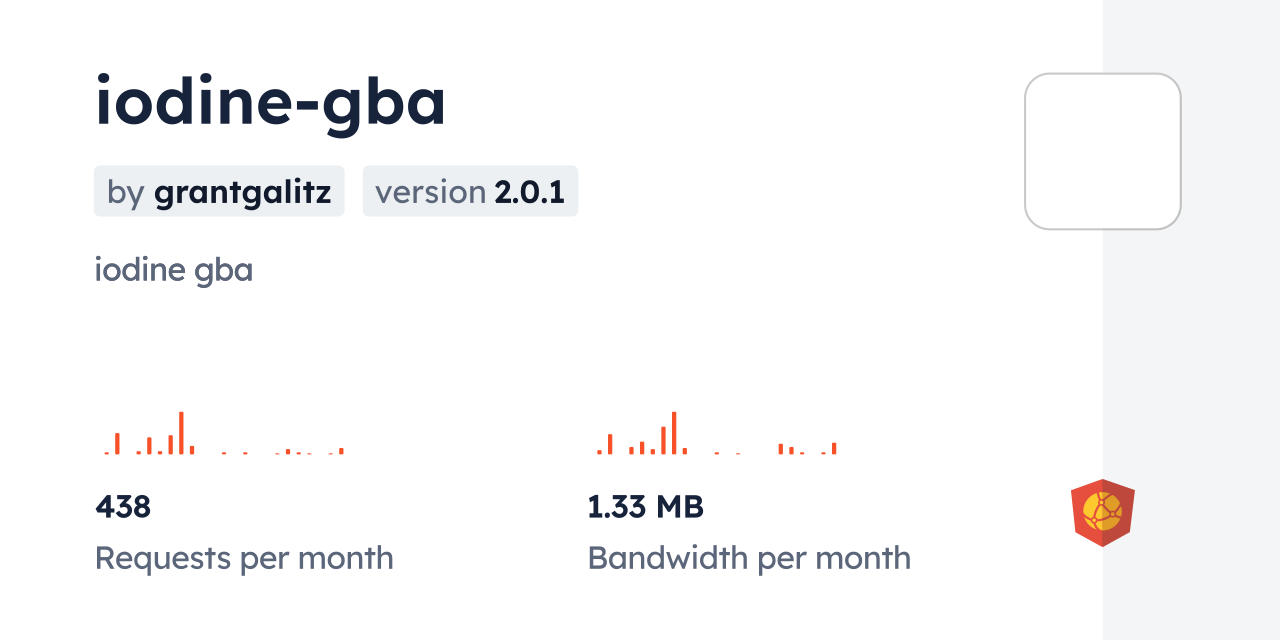 iodine-gba CDN by jsDelivr - A CDN for npm and GitHub
