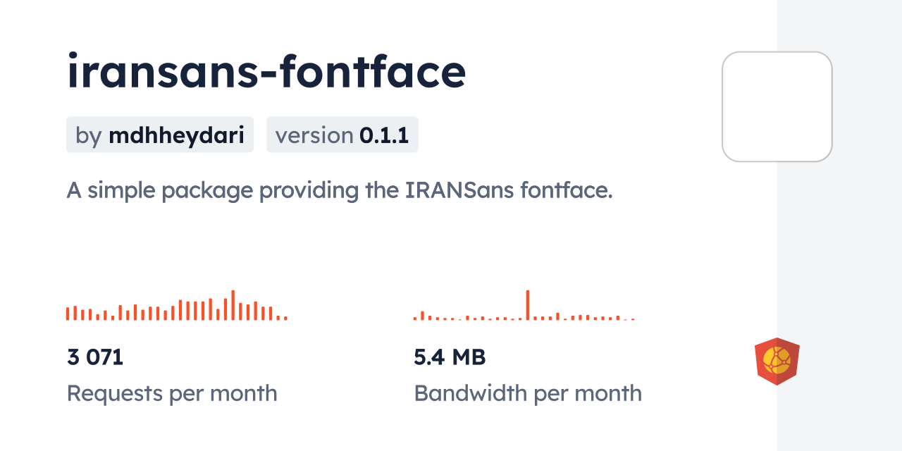 iransans-fontface CDN by jsDelivr - A CDN for npm and GitHub