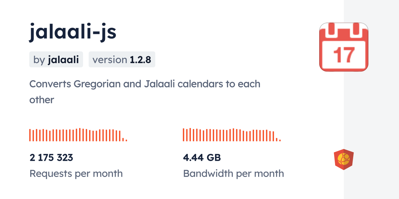 jalaali-js CDN by jsDelivr - A CDN for npm and GitHub